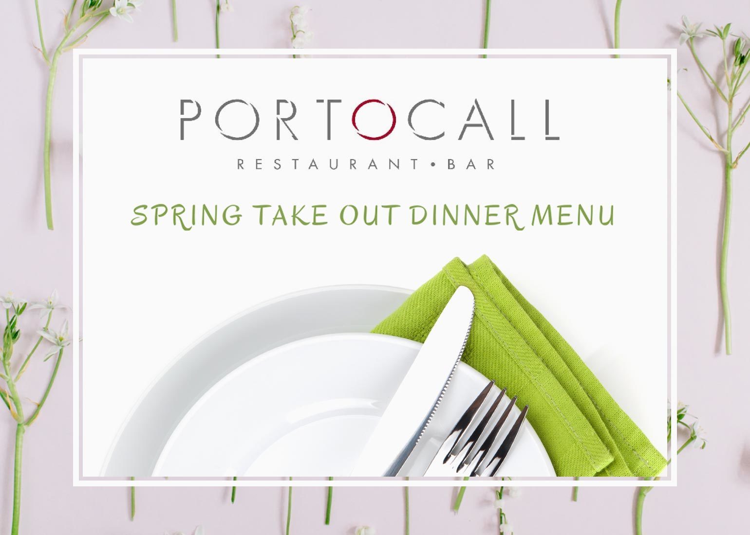 New Spring Take Out Menu at Port O' Call - Bermuda Announcements