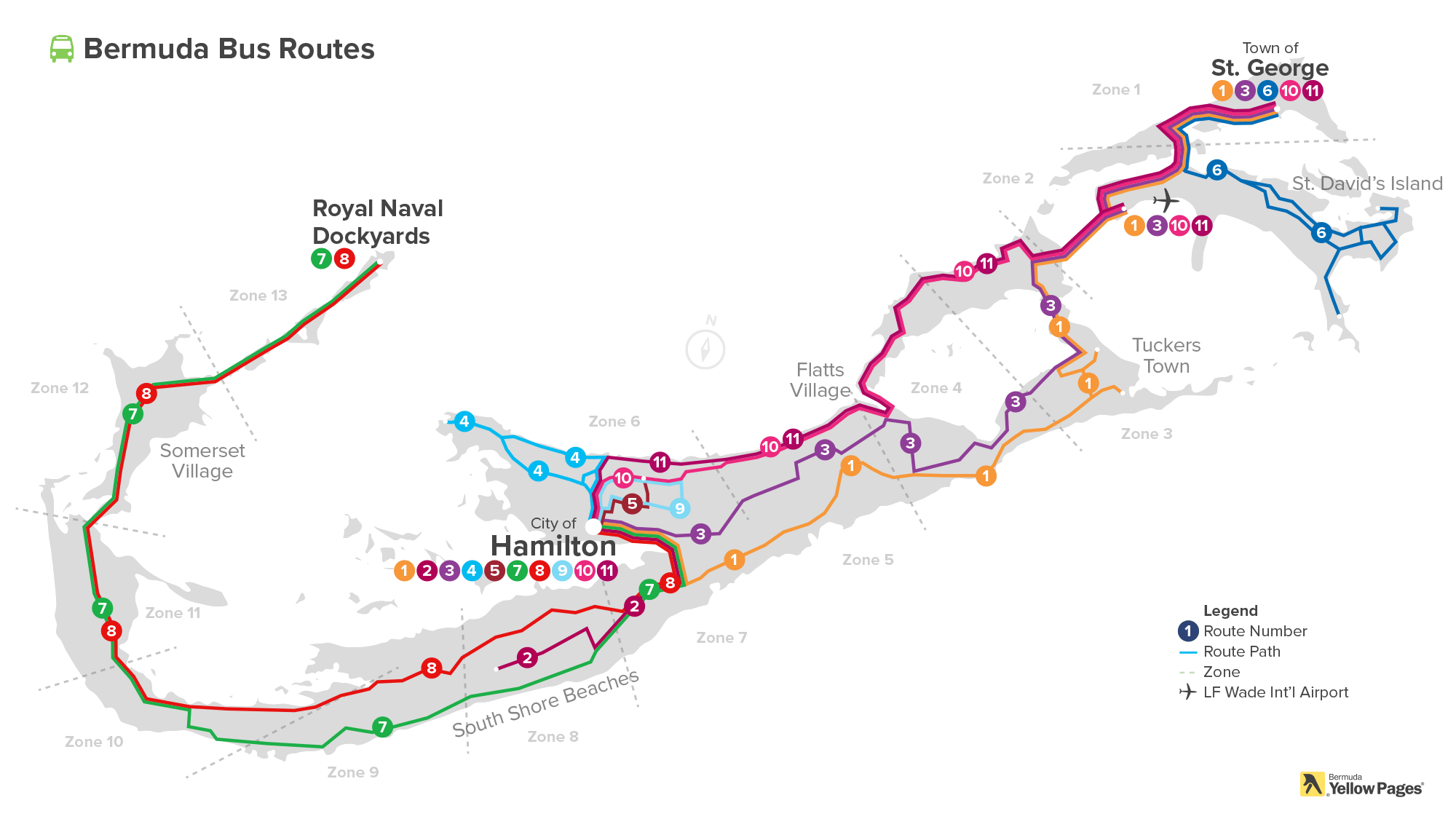 Printable Bermuda Bus Map